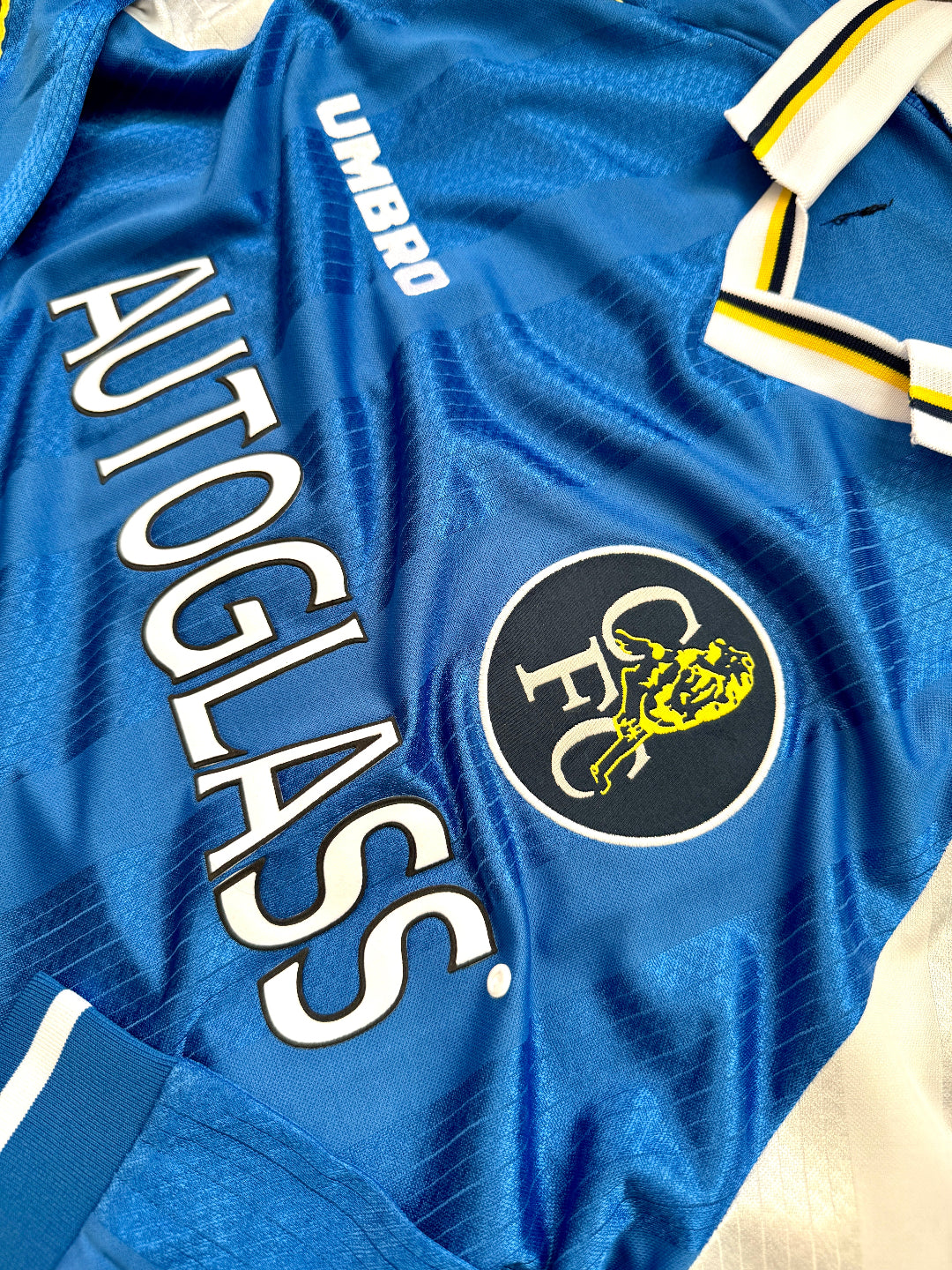 Jersey Retro Chelsea 1997 1998 1999 Local Manga Larga – FUTTROLSMX